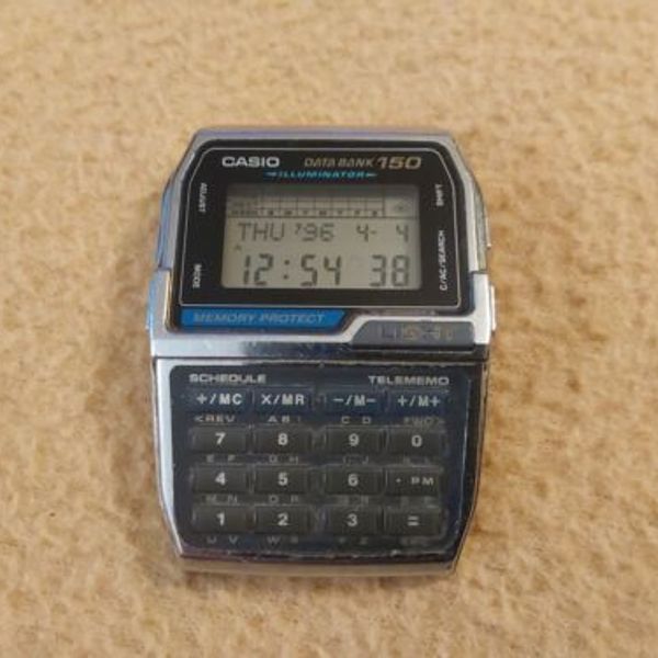 Vintage Casio DBC-1500 Digital Calculator Data Bank 150 Men's Watch NEW ...