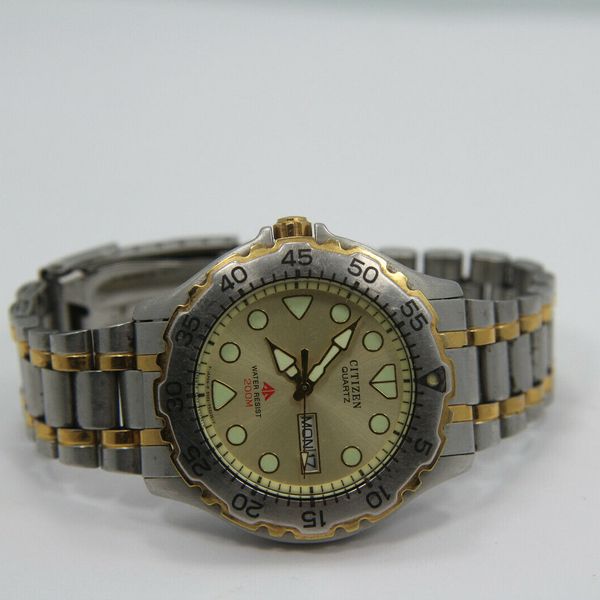 Citizen Quartz Divers Watch, 5502-F50247 left handed Two Tone New ...