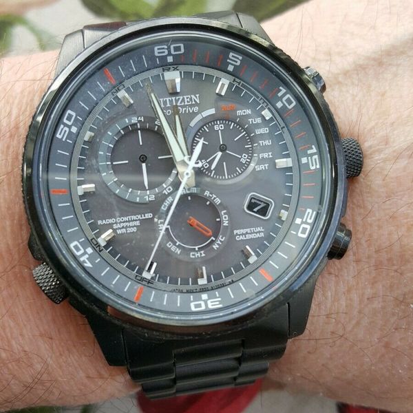 Citizen Eco-Drive WR-200 Chronograph E650-S091071 Radio Controlled ...