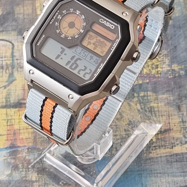 Custom Casio Royale AE1200 Mod Gulf Racing Watch | WatchCharts Marketplace