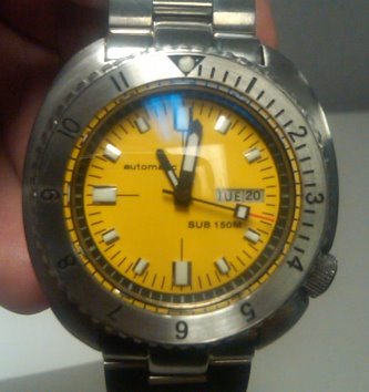 FS: Seiko 6309-7040 Yellow SOXA Mod | WatchCharts Marketplace