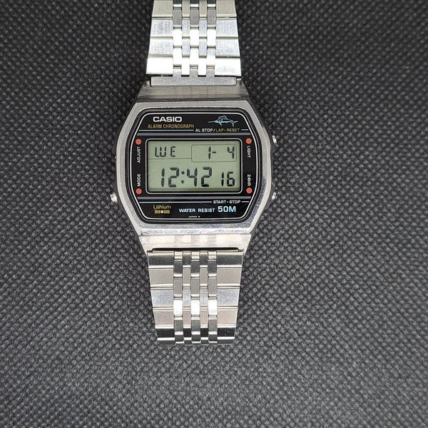 Vintage Casio 80s Digital Watch Marlin Red Dot 248 W-36 RETRO New ...