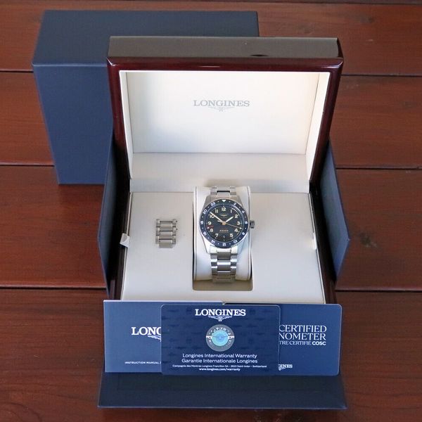Longines Spirit Zulu Time Titanium 39 MM GMT Automatic Watch ...