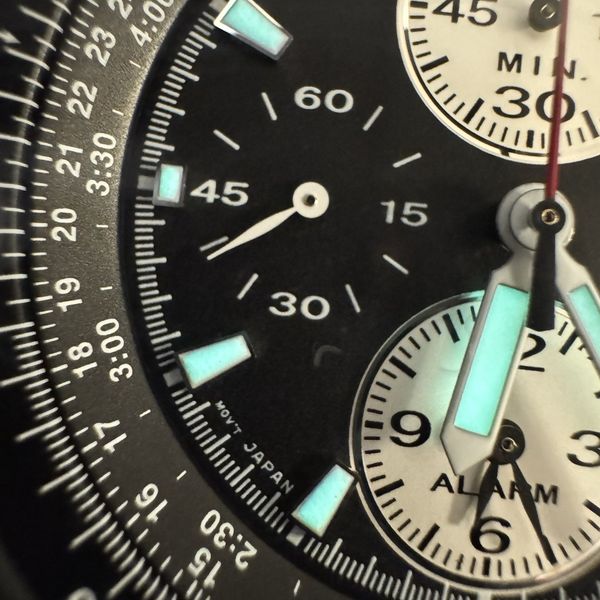 Seiko 7T62-0HM0 Flight Watch. Chronograph, Alarm, Rotary Bezel Slide ...