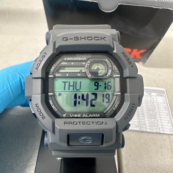 Casio GD350-8 Men's G-Shock Grey Digital World Time Vibration Alarm Dive Watch | WatchCharts ...