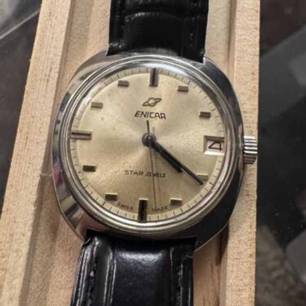 Vintage Enicar Ocean Pearl All Original Watch Gorgeous Patina Manual ...