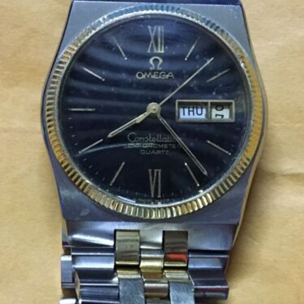 Vintage Omega constellation goldfilled /steel wristwatch running ...