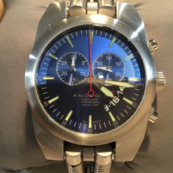 Android AD430 Men’s Hydraumatic 6G Chronograph Watch Silver ...