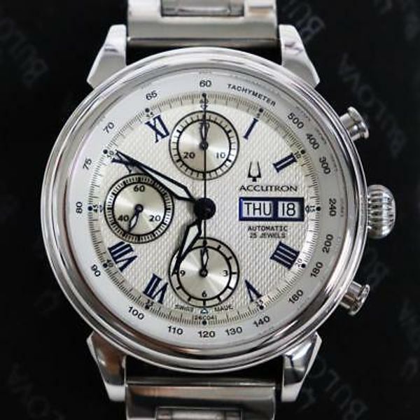 NICE MEN'S BULOVA ACCUTRON GEMINI CHRONOGRAPH AUTO. WATCH, VALJOUX 7750 ...