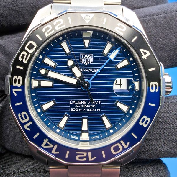 Tag Heuer Aquaracer Calibre 7 GMT "Batman" WAY201T Limited Edition Well ...