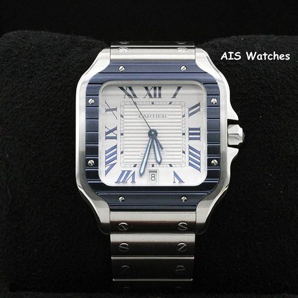 FSOT: Cartier Santos De Cartier Large Steel WSSA0047 PVD Bezel/White ...