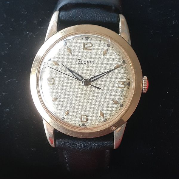 Vintage 1956 Zodiac Hand-Winding Watch â ETA 1080, 17 Jewels, Rare ...