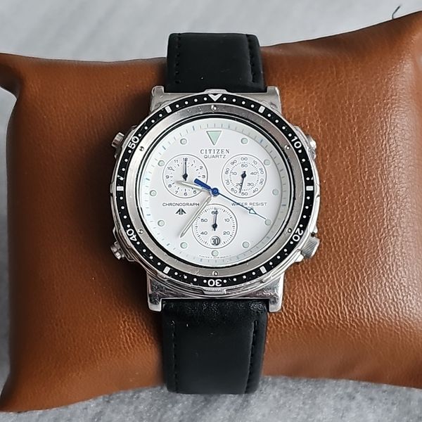 Citizen Quartz Chronograph Ref.3560 Vintage Men's Wristwatch Battery ...