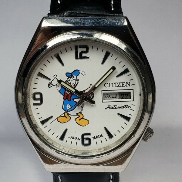 Vintage Citizen Donald Duck Dial Mechanical Automatic Mens Wrist Watch ...