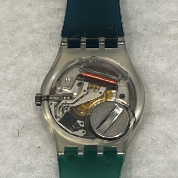 Swatch Watch Vintage Black Coral LK101 1986 Palm Coral Green Blue ...