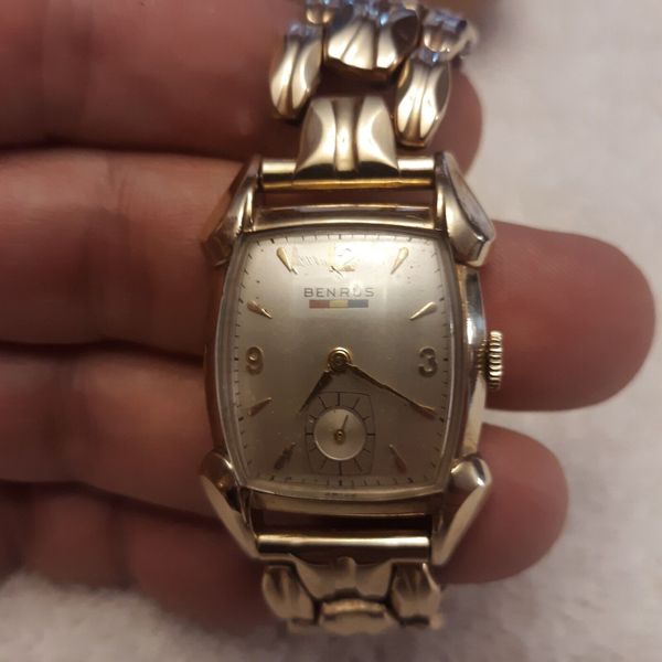 Vintage Benrus Citation Wristwatch, 1940-1950s, 10K GF, 17 Jewel, Snap ...