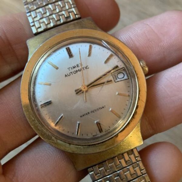 Vintage 1960's Timex Automatic Date Watch Water Resistant 46661 10878 ...