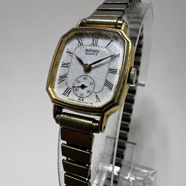 Vintage Seiko Quartz Rectangular Watch - Roman Numerals - Gold Tone - Classic | WatchCharts ...