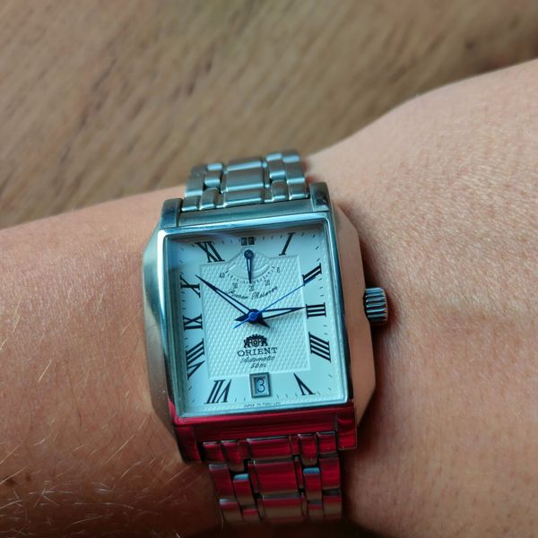 Rare Orient Tank Power reserve, Square Automatic Watch, Japan white ...