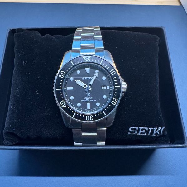 Seiko SNE573 Prospex Uni 38mm Solar Powered Dive Watch | WatchCharts ...