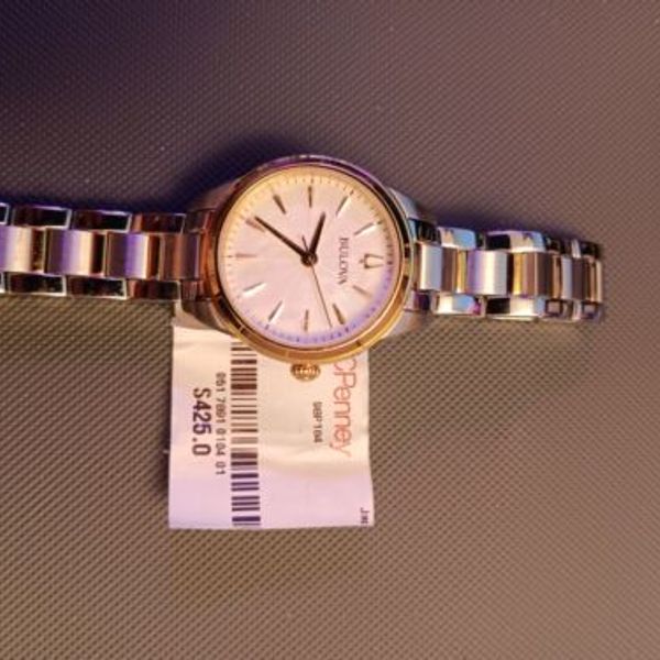 Bulova Sutton 98R263 Two-Tone Stainless Steel Diamond Women's Watch ...