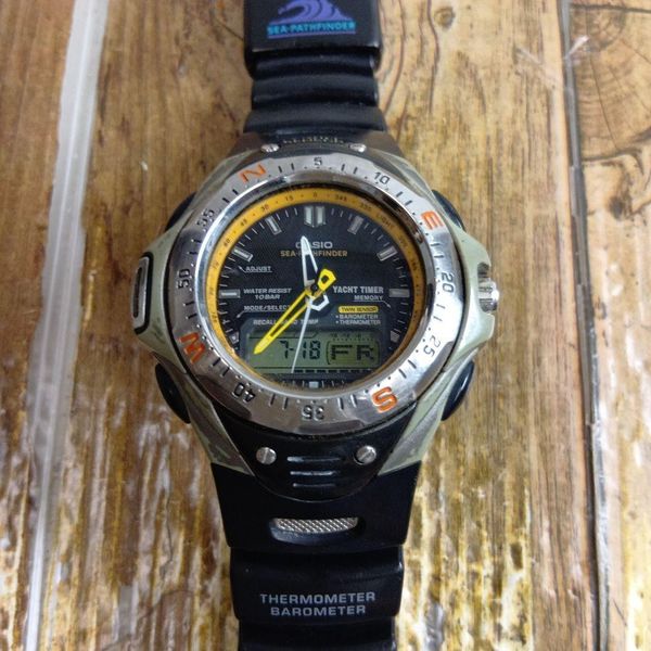 Casio SPF-51 Yacht Timer Sea PathFinder Twin Sensor Analog-Digital ...