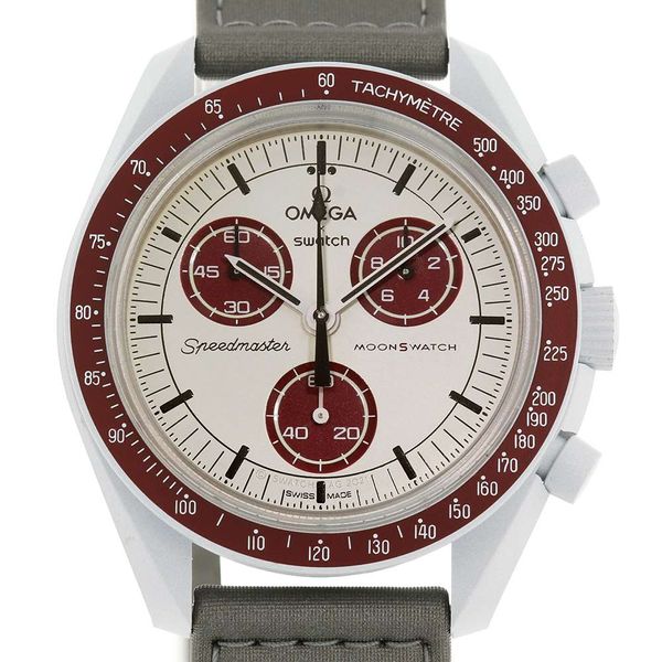 Swatch Omega Collaboration MISSION TO PLUTO Swatch Wristwatch White ...