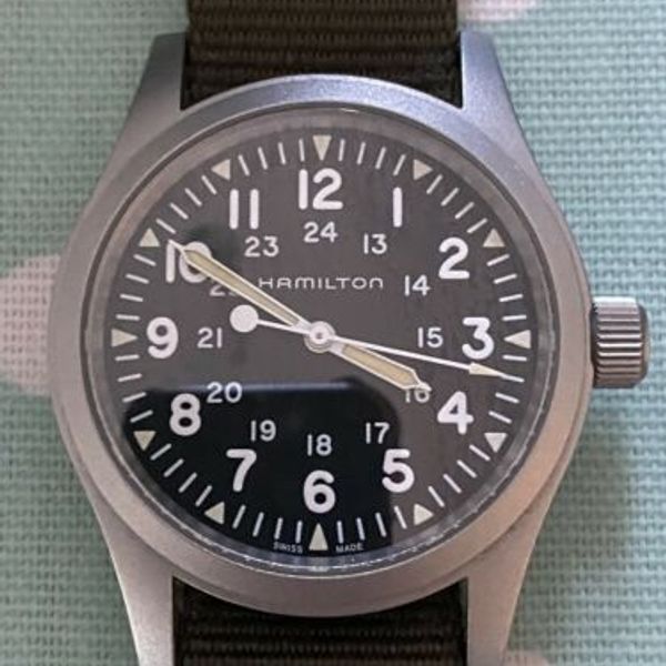 Hamilton Khaki Field Mechanical Watch Black Dial - H69419363 ...