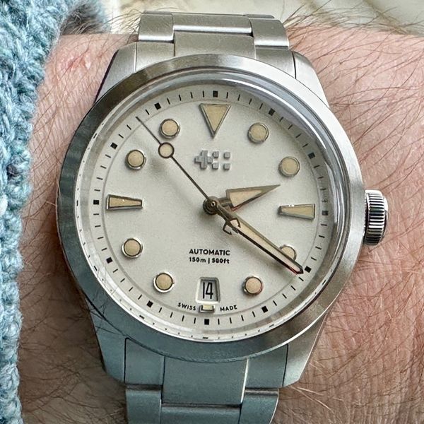 Christopher Ward C65 Dune - Sand automatic watch, 38mm, bracelet ...