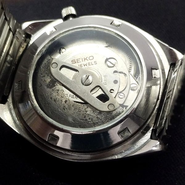 Vintage Seiko 5 Automatic Men's Watch Black Arabic Numbers Dial ...