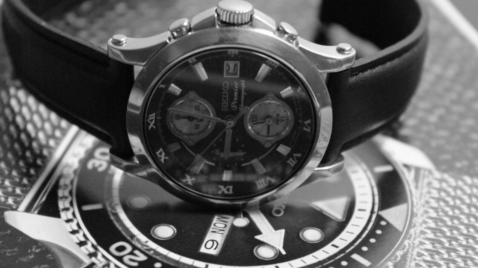 Seiko Premier Alarm Chronograph SNA587 Price as of June 2025 | WatchCharts
