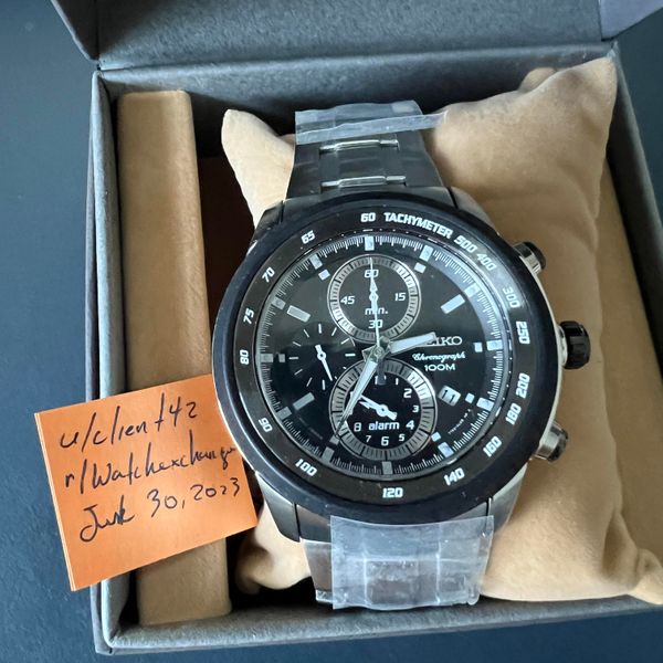 [WTS] Unworn Seiko SNAB51P1 7T62 Seiko Alarm Chronograph Tachymeter ...