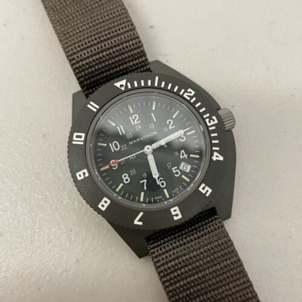 Marathon Pilotâ s Navigator Watch 41MM NAV-D Military Nato Strap Sage ...