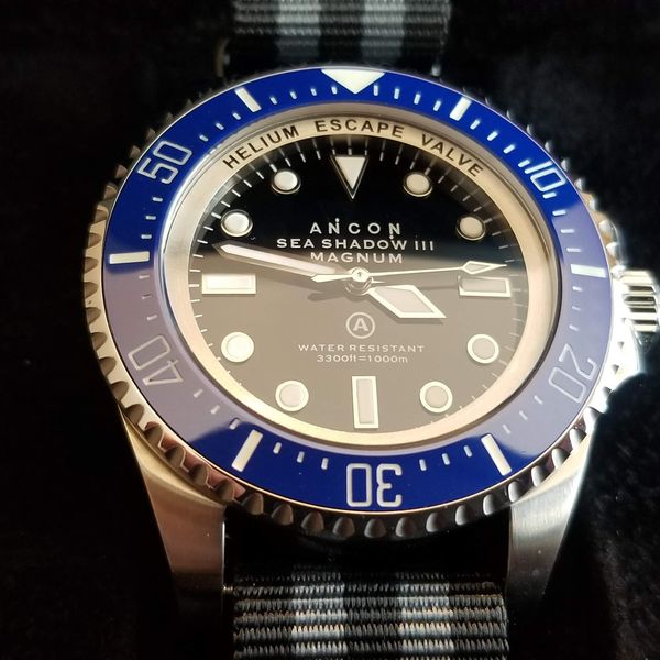 FS: Ancon Sea Shadow III Magnum...like new with bracelet | WatchCharts ...