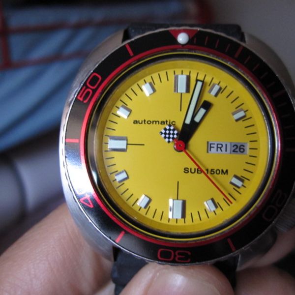 Seiko soxa 6309 yellow dial serviced for $300 shipped to the US ...
