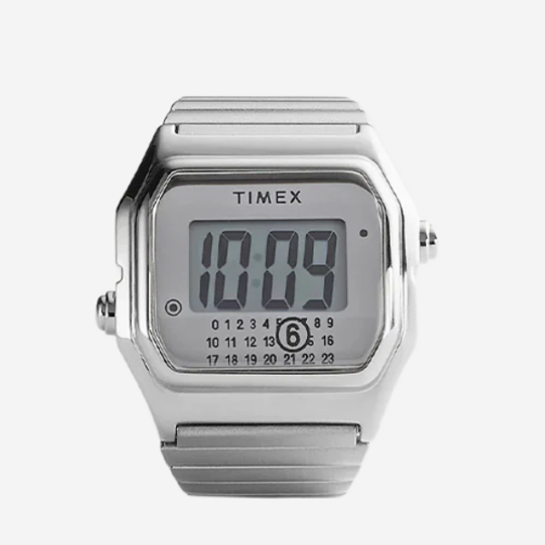 Timex x MM6 Maison Margiela Ring Digital Watch Stainless Steel, 100% ...