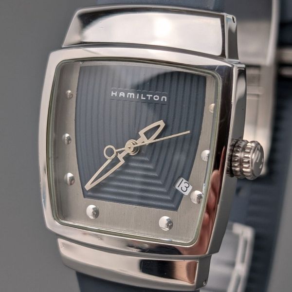 HAMILTON Everest reissue 6331 Gray Dial Date quartz Men's watch Vintage ...