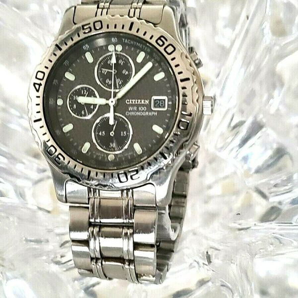 CITIZEN CHRONOGRAPH VINTAGE MENS SILVER-TONE WATCH 0510-C50545 ...