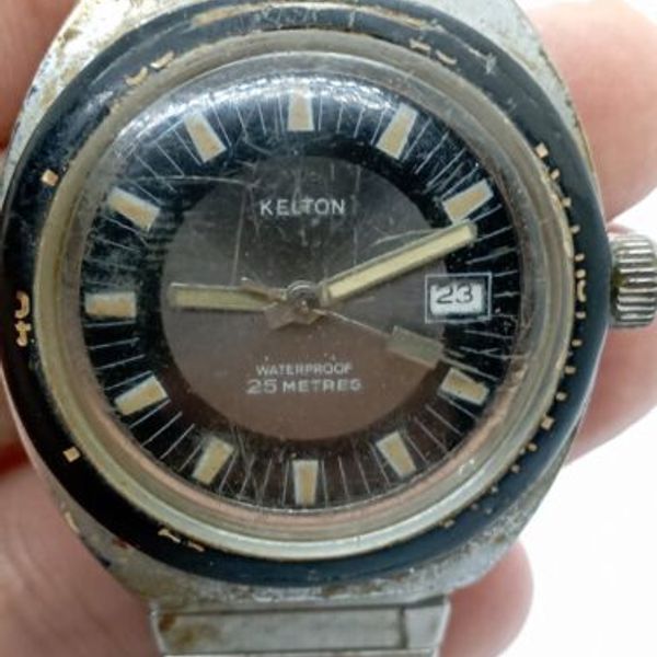Vintage Kelton Timex Diver France Case Stainless Steel Bracelet Watch Parts | WatchCharts ...
