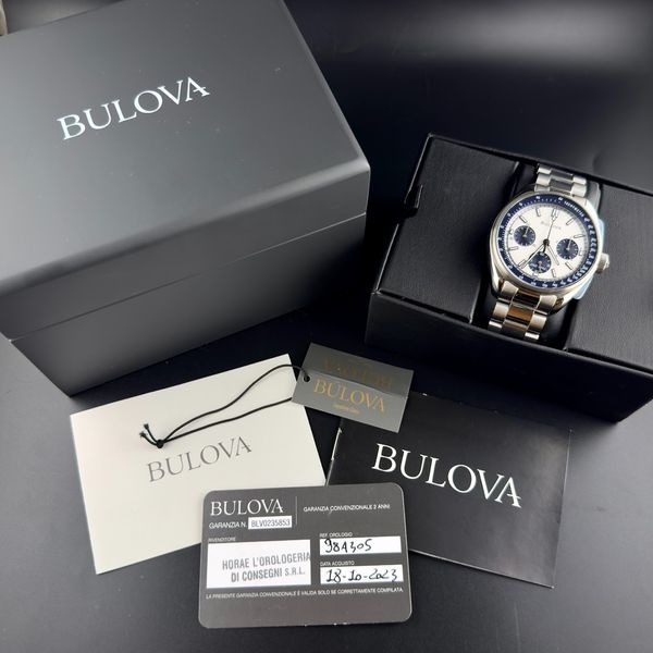 Bulova Model 98K112 98A305 Lunar Pilot Panda Dial FULL SET ...