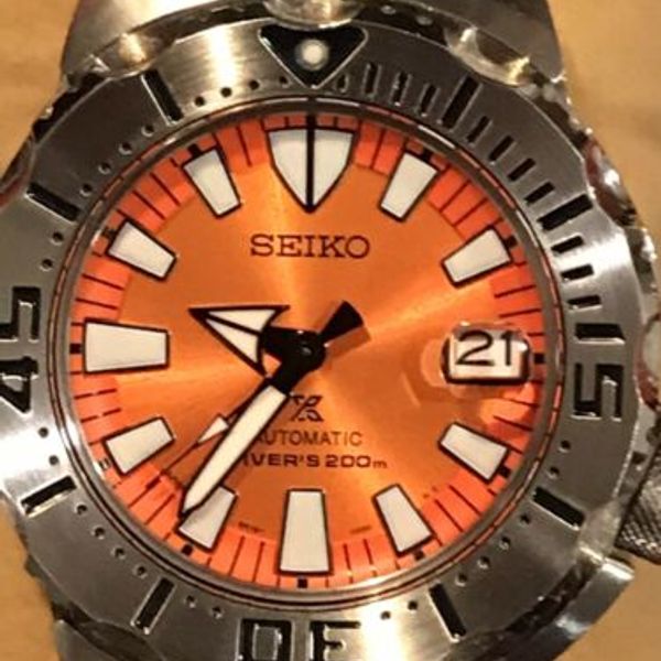 SEIKO SBDC075 ORANGE MONSTER 3RD GEN JDM 6R15 EXCELLENT CONDITION DIVER ...