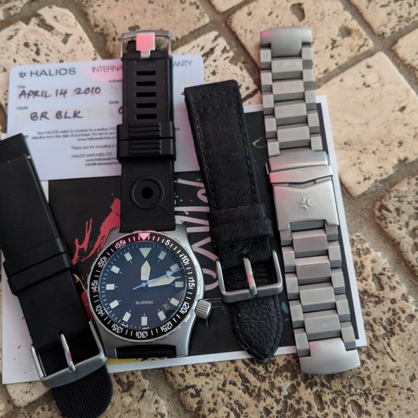 FS: Halios Bluering Black dial, blasted, SII NE15 movement | WatchCharts