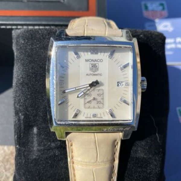Tag Heuer Monaco Ladies Watch Quartz Watch - Diamonds 37mm - Used ...