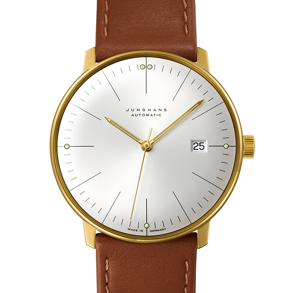 [Authorized Dealer] Junghans Max Bill Auto Gold-Tone SS 38 mm Watch (27 ...