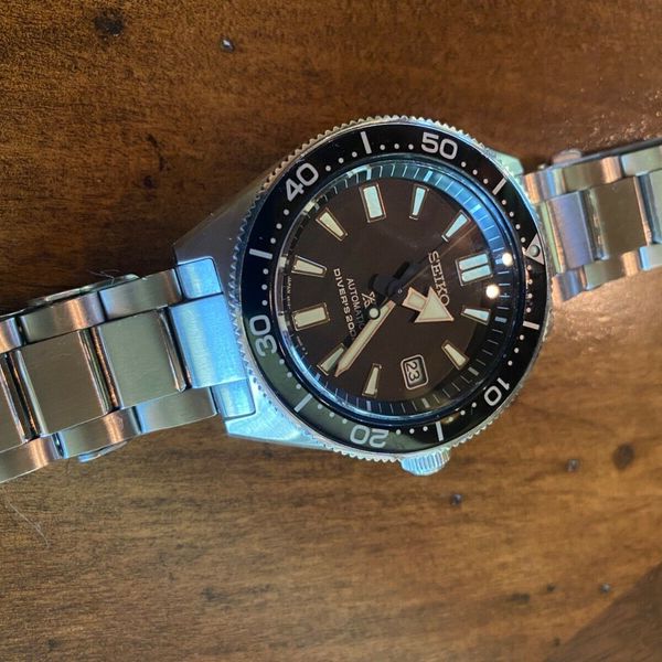 Seiko PROSPEX SBDC051 Men's Dive Watch - Silver with matte black dial ...