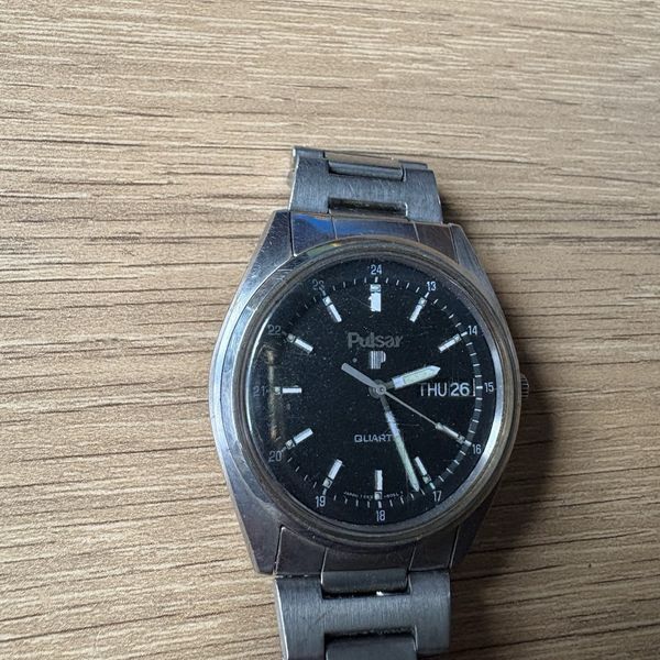 Seiko Pulsar Military Style Mens Watch Good Condition Stainless Steel ...