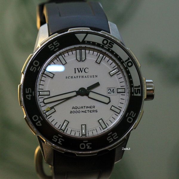 FSOT: IWC Aquatimer 2000 44mm white dial on rubber 3568 | WatchCharts ...