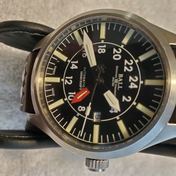 Watch Ball Engineer Master II Aviator GMT black dial 43mm | WatchCharts ...