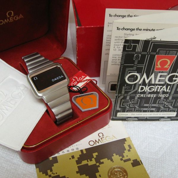 VINTAGE OMEGA CONSTELLATION LED WATCH CAL 1602 S/S WITH ORG BOX ...
