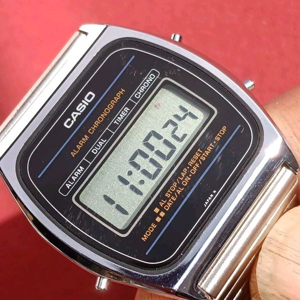 â­ ï¸ Vintage 1984 CASIO SA-55 Module 145 ULTRA THIN Steel DIGITAL ...